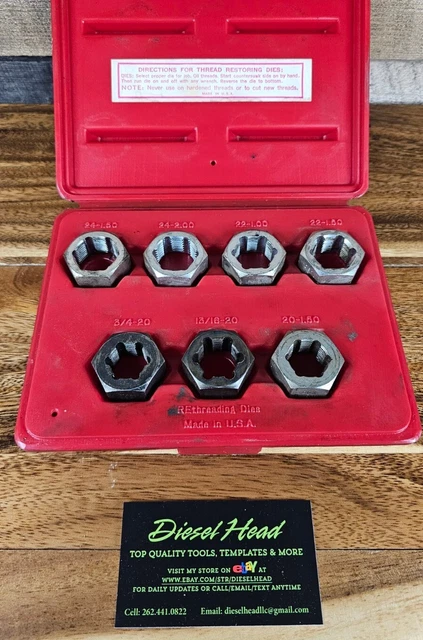 *USED* MATCO TOOLS TR7K 7pc Spindle Rethreading Kit FREE SHIPPING $6.50 ...