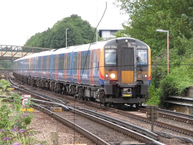 ELECTRIC TRAIN PHOTO Class 450 Photograph Railway 450034 Emu South West ...