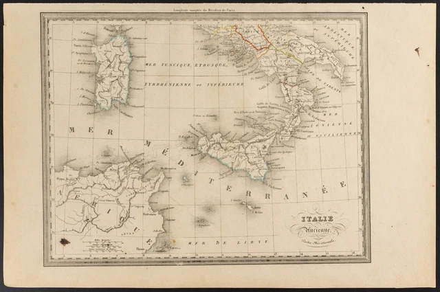 1840 - MAP of Ancient, Southern Italy (Dufour & Picquet) £18.87 ...