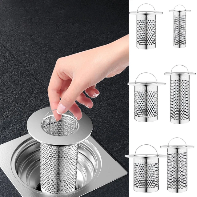 LAUNDRY SINK DRAIN Strainer Stainless Steel Rustproof Fine Mesh Drain ...