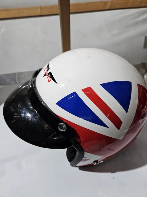 CAN UNION JACK Motorcycle Motorbike Helmet Size x Small 53 / 54 VGC ...