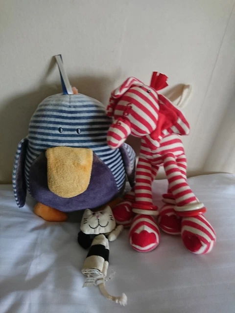 JELLYCAT HOOPY LOOPY Giraffe Rattle/Beaky Penguin&Finger Puppet Cat Plz ...