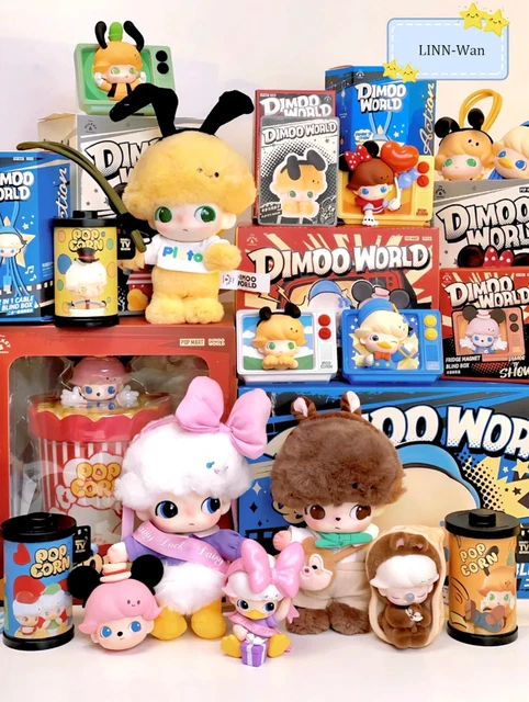 POP MART DIMOO WORLD & Disney Series Vinyl Plush Keychain Blind Box ...