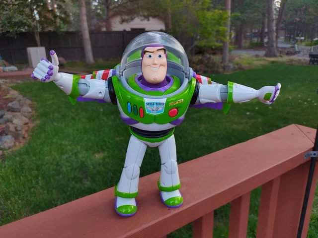 DISNEY PIXAR TOY Story Buzz Lightyear 12" Talking Thinkway Action ...