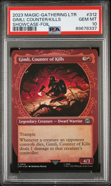 GIMLI, COUNTER OF Kills Showcase FOIL 2023 MTG LOTR Seigneur des ...
