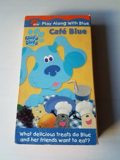 BLUE'S CLUES CAFE Blue VHS Used VCR Video Tape Nick Jr. TESTED EUR 12 ...