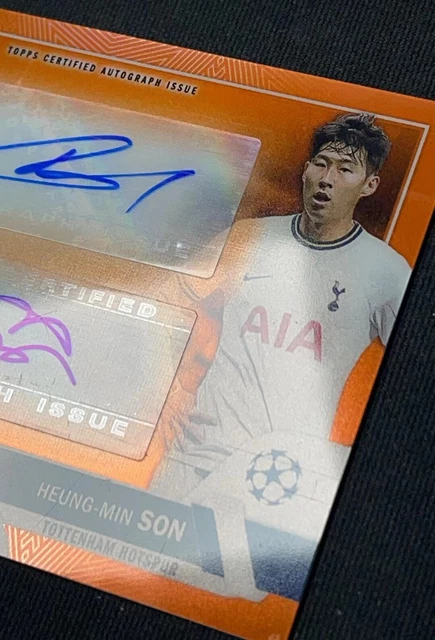 2022-23 TOPPS CHROME UCC Harry Kane/Heung Min Son 1/25=1/1 Orange Dual ...