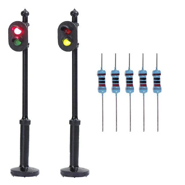 TRAFFIC SIGNALS CROSSWALK Signal LED O Scale Red Replacement Set Street ...