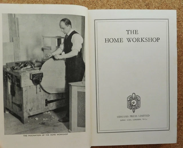 ODHAMS HOME WORKSHOP illustrated DIY book circa 1950s vintage mens ...