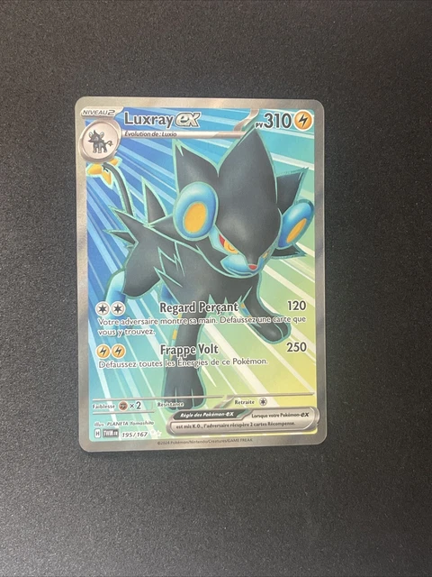 CARTE POKEMON LUXRAY 195/167 EX Full Art FA EV6 Ecarlate et Violet TWM ...