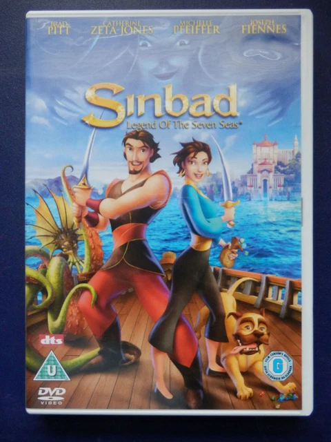 SINBAD: LEGEND OF the Seven Seas DVD [2003] Brad Pitt Catherine Zeta ...