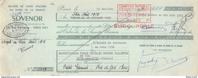 1956 STE VENTE Aciers Du Nord La France Sovenor Paris-Ets Brunon ...