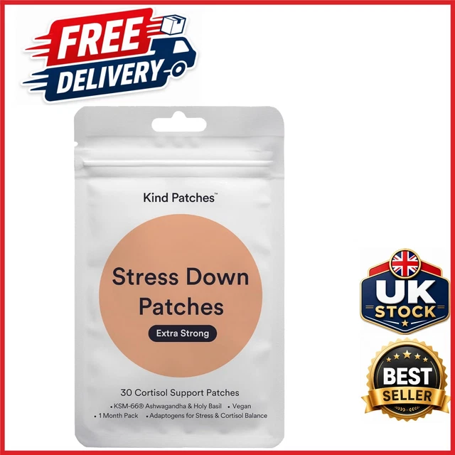 TRANSDERMAL PATCHES FOR Stress Support with Holy Basil & Adaptogens 30 ...