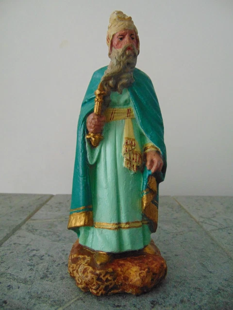 ANCIEN SANTON CRÈCHE Devineau Roi Mage Gaspard Taille 6 EUR 25,00 ...