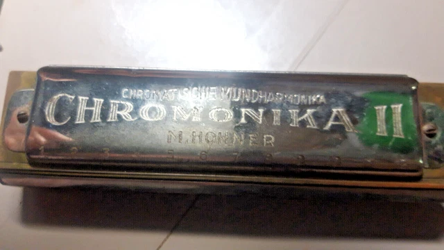 ANCIEN HARMONICA M.HOHNER'S chromonika II -12 trous - boîte d'origine ...