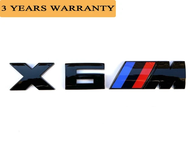 GLOSS BLACK STYLE Fit For BM- X6M Rear Trunk Emblem Badge Decal M ...