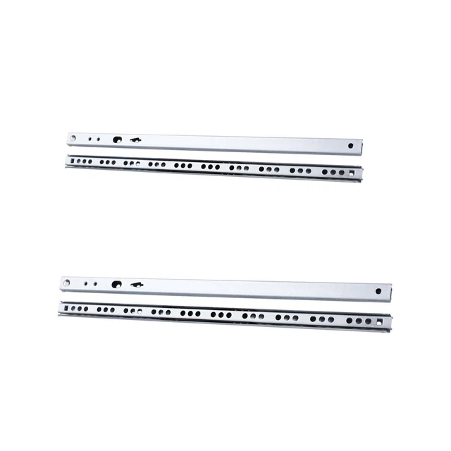 DRAWER SLIDES GUIDE Glides 17mm Width Two Way Metal Rails Track Ball ...