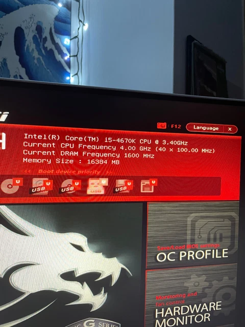 INTEL CORE I5 4670k CPU, MSI Z87-G45 ATX gaming, 16 GB RAM, cooler ...