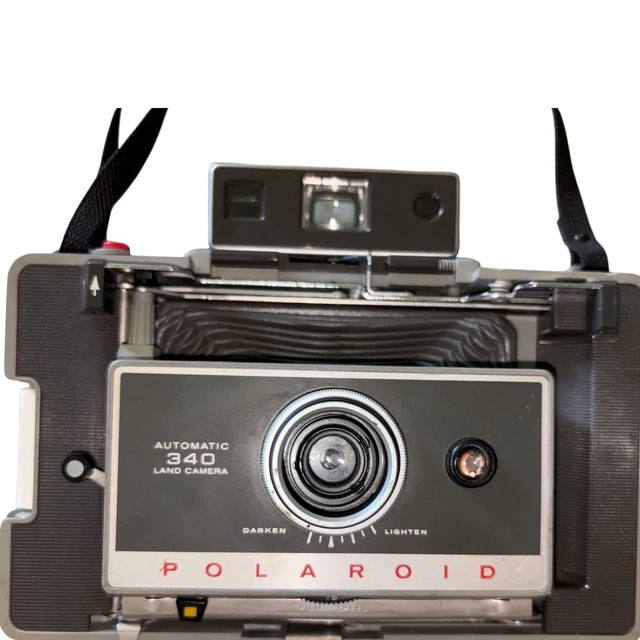 VINTAGE POLAROID AUTOMATIC 340 Land Camera Folding Instant Film Camera ...