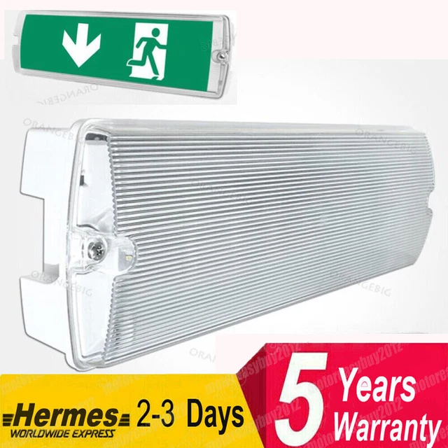LED EMERGENCY LIGHT Down Bulkhead Exit Sign Ip65 Maintained Or Non ...
