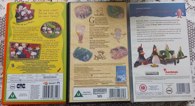 3 VHS TAPES. Rugrats, Grandpa and Taste of Aardman £1.99 - PicClick UK