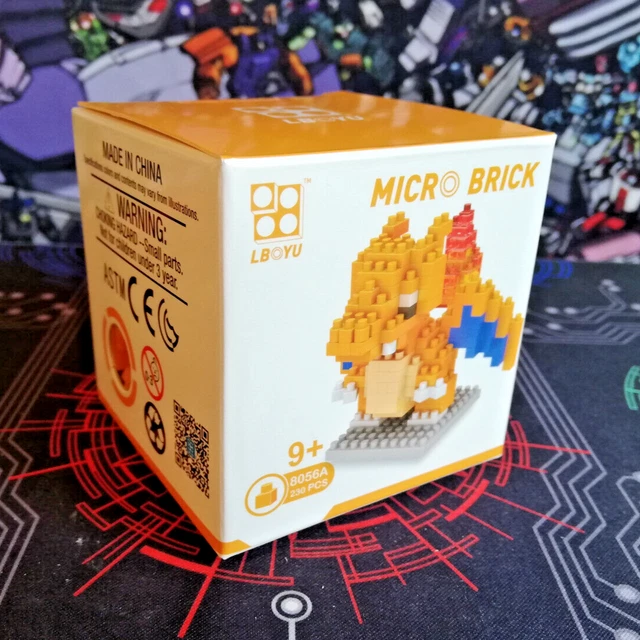 KIT POKEMON GLURAK Charizard Micro Brick 230 pezzi nano blocchi NUOVO ...