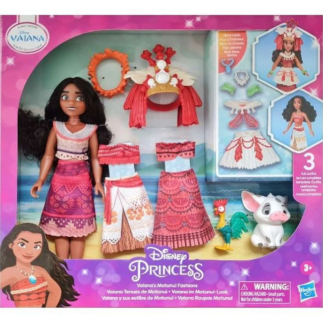 HASBRO DISNEY PRINCESS Vaiana im Motunui Look Set mit 3 Outfits EUR 23 ...