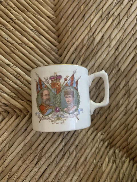 ANTIQUE KING EDWARD VII QUEEN ALEXANDRA CORONATION CUP £42.98 - PicClick UK