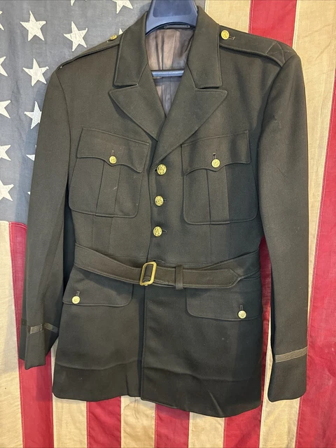 WW2 US ARMY Officer Dress Uniform Jacket Coat Pink And Greens Size 41 ...