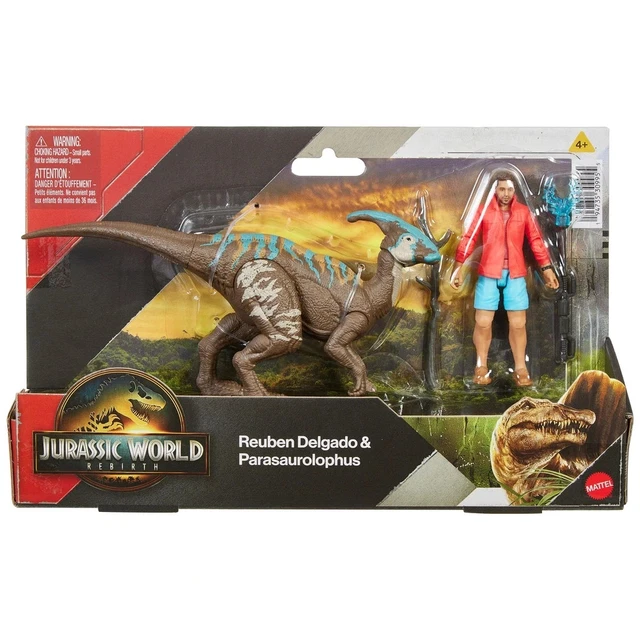 JURASSIC WORLD REBIRTH Reuben Delgado & Parasaurolophus Human & Dino ...