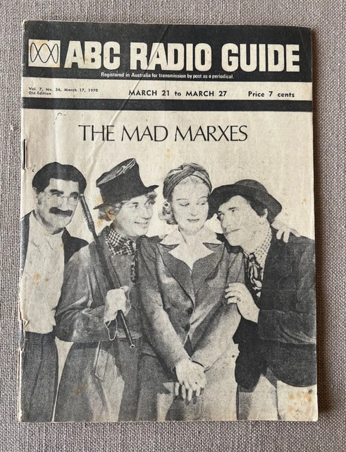 VINTAGE RADIO - rare collectable ABC Radio Guide Vol 7 No 36 - 17 Mar ...