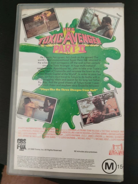THE TOXIC AVENGER Pt 2 VHS / CBS FOX Original RARE TROMA £53.55 ...