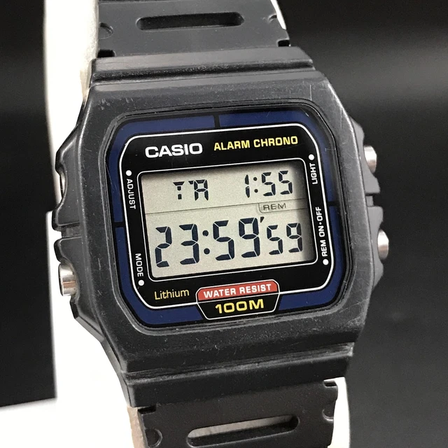 VINTAGE CASIO W-720 Digital Chrono-Alarm 100 M "Korean" Men's Watch Mod ...