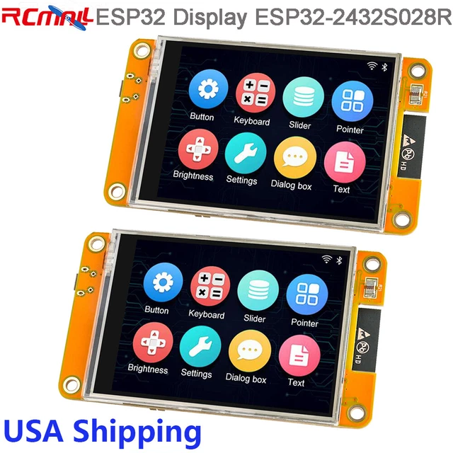 2.8 INCH ESP32 Display ESP32-2432S028R ILI9341 Touchscreen TFT LCD USA ...