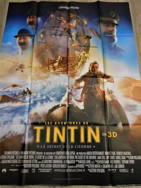 LES AVENTURES DE Tintin et Le Secret de la Licorne Affiche 120x160cm ...