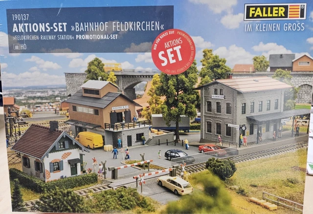 FALLER H0 190137 Aktions-Set Bahnhof Feldkirchen 3er Set NEU OVP EUR 44 ...