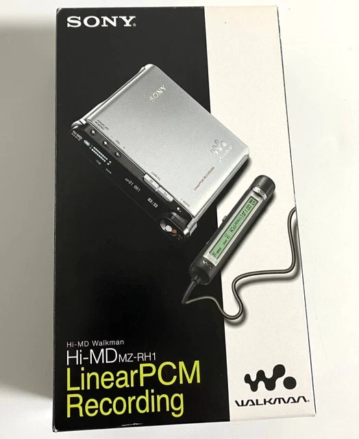 SONY MZ-RH1 MINIDISC Walkman HI-MD Recorder Player Silber Open Box EUR ...