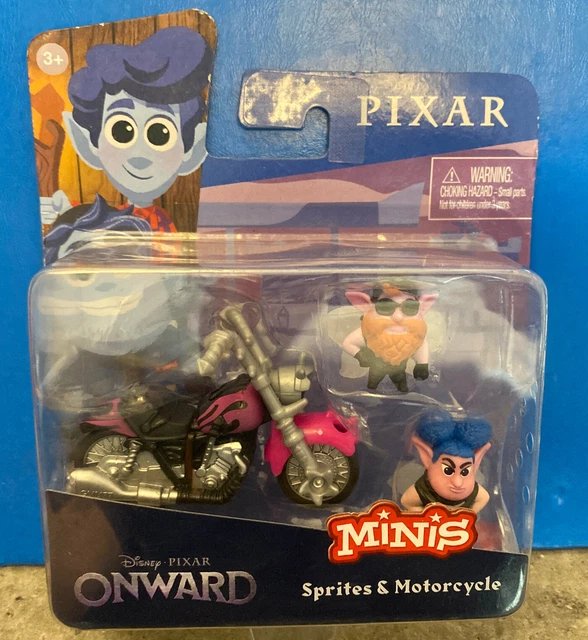 DISNEY PIXAR ONWARD -Minis- Sprites Motorcycle Toy Figure Set (Brand ...