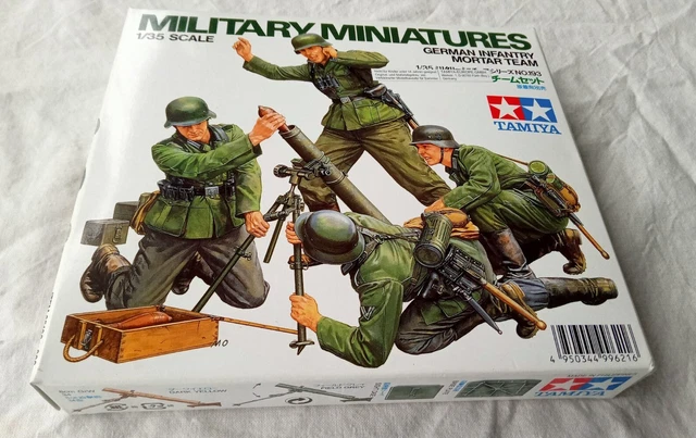 TAMIYA #35193 German Infantry Mortar Team Bausatz Figuren Set M 1:35 ...