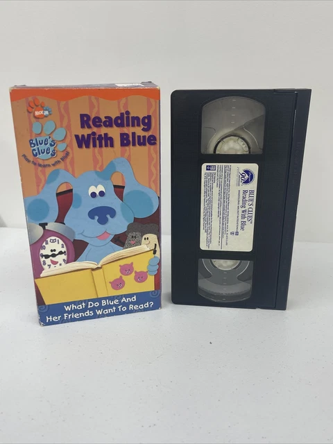 BLUES CLUES READING With Blue VHS 2002 Tape Kids Video Nick Jr ...