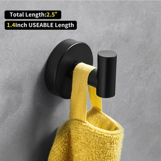 PORTE-ROBE CROCHET mural moderne et robuste en acier inoxydable noir ...