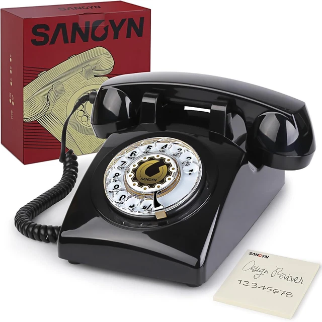 RETRO ROTARY DIAL Phone 1960S Vintage Landline Telephone Old Fashioned ...