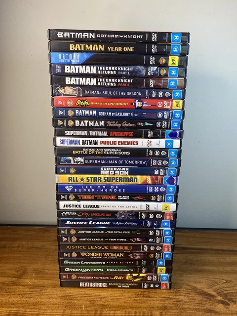 28 DC ANIMATED Film Collection DVD Lot Batman Superman Justice League ...