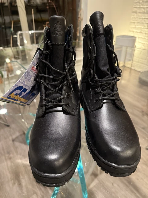 NWT ROCKY 1ST Med Waterproof Leather Work Combat Boots Size 8M Black ...