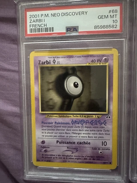 CARTE POKÉMON ZARBI I 68/75 Neo Discovery FR Wizards PSA 10 EUR 40,00 ...