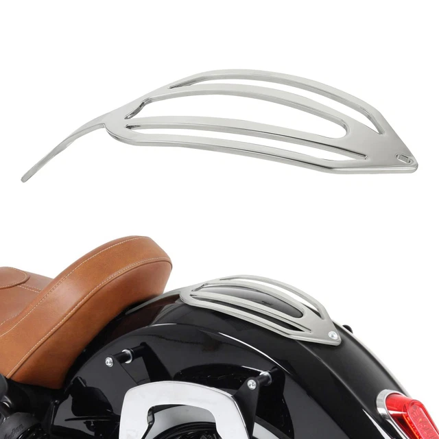 CHROME FENDER MOUNT Rear Solo Seat Luggage Rack Fits For Indian Scout ...