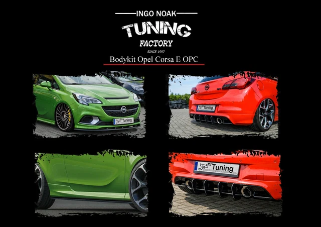 BODY KIT WITH front spoiler rear diffuser sills from ABS for Opel Corsa ...