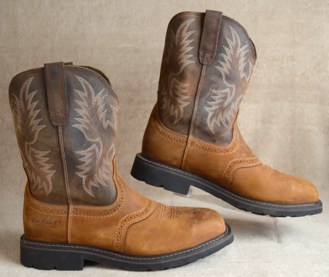 ARIAT SIERRA MEN'S 10.5 D Steel Toe Cowboy Boots Brown 10010134 £39.54 ...