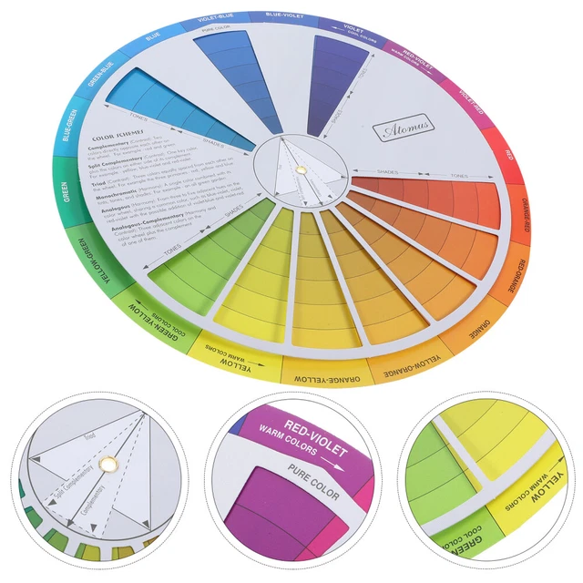 COLOR CIRCLE GRADIENT Wheel Board Chart Paper Card Cosmetic £7.99 ...