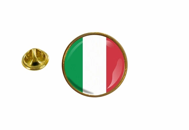 ANSTECKNADEL PIN ABZEICHEN Anstecknadel Flagge Italien Italienisch Rund ...
